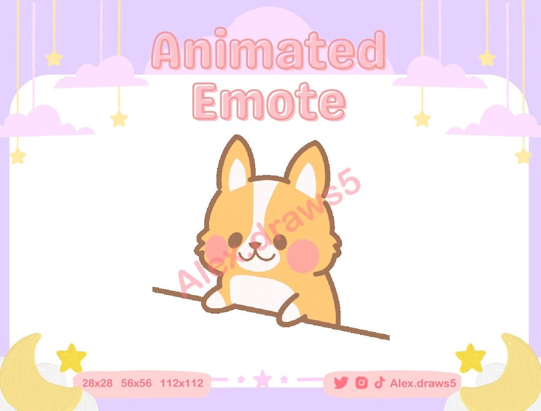 Corgi Dog Animated Bongo Emote for Twitch / Discord / Youtube | Stream ...