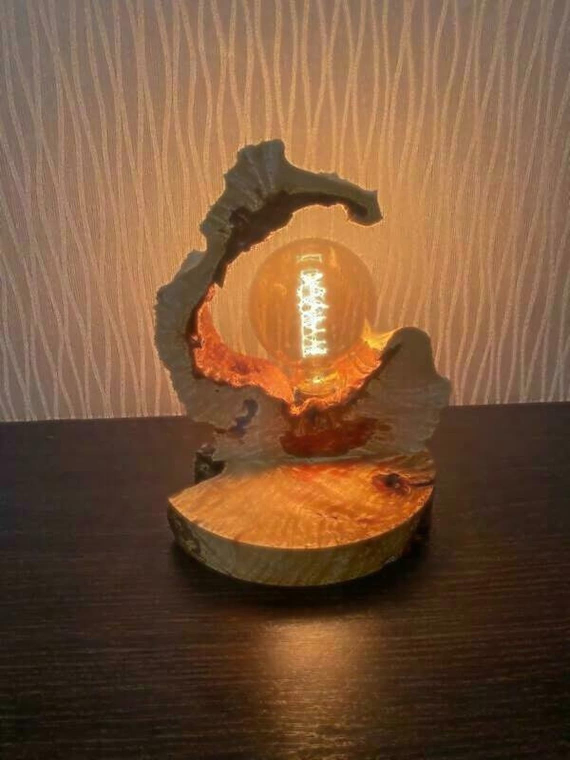 Handmade Wood Lamp - Etsy