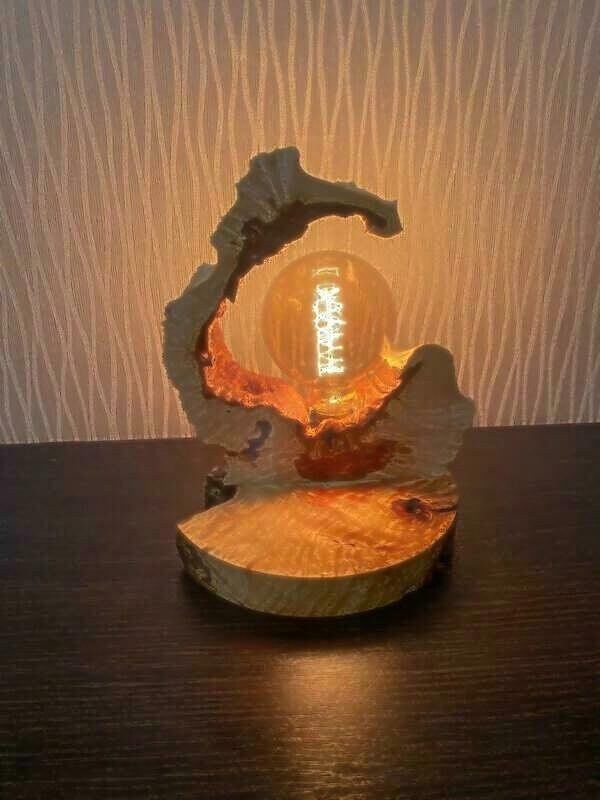 Handmade Wood Lamp - Etsy
