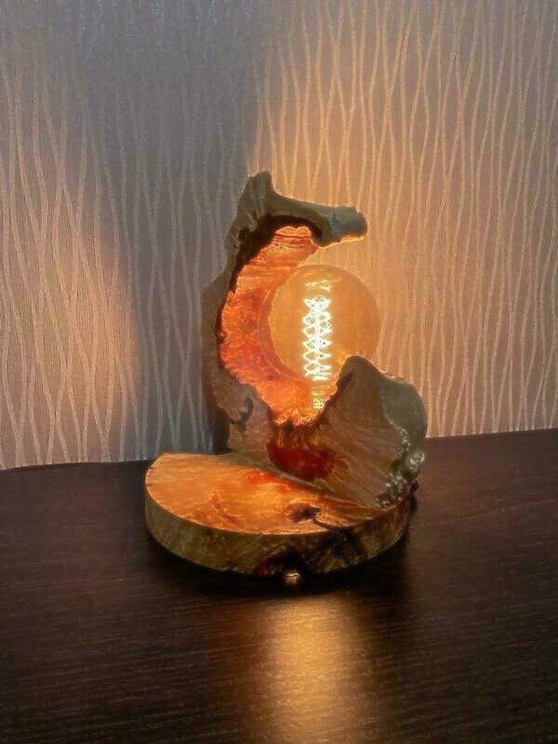 Handmade Wood Lamp - Etsy
