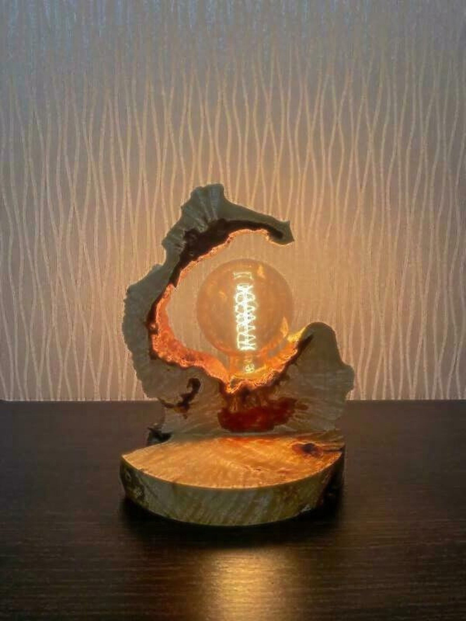 Handmade Wood Lamp - Etsy