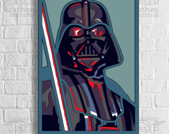 Darth Vader Tie_fighter_r14 ASCII wood Digital File for Lasercutting ...