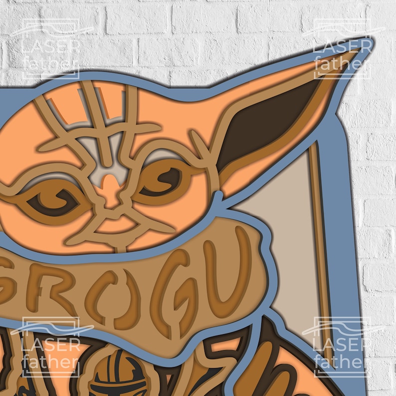 Grogu SVG, Laser Cutting Templates, Baby Yoda, Mandalorian SVG, Star ...