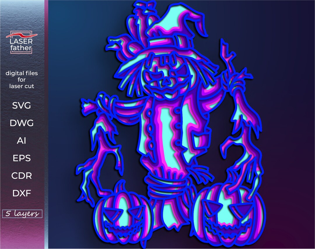 Halloween 3D Multilayered SVG File, Instant Download Files Png Ai Cdr ...