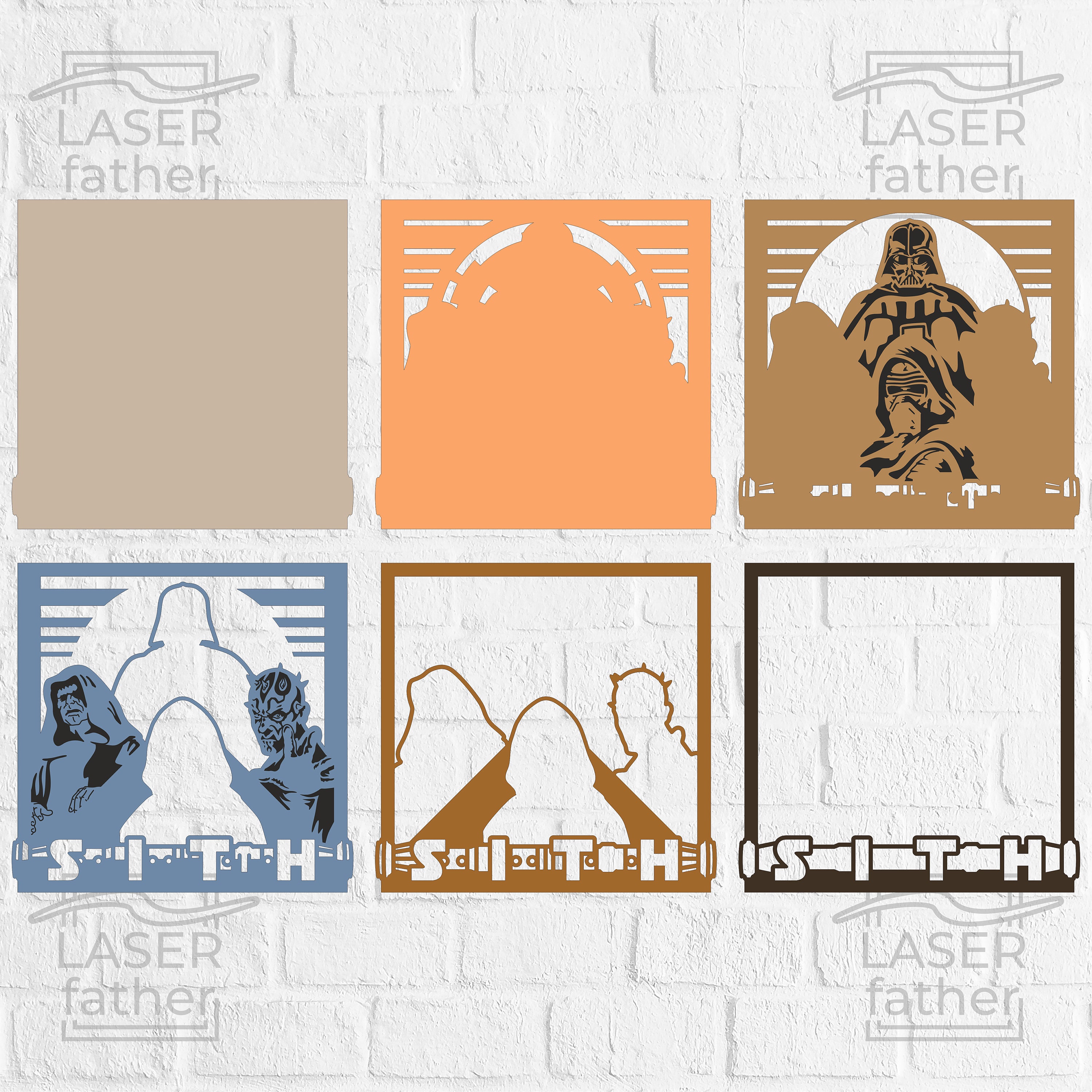 Sith SVG, Layered Papercut, Star Wars Shadow Box, Wood Laser Cut Files ...