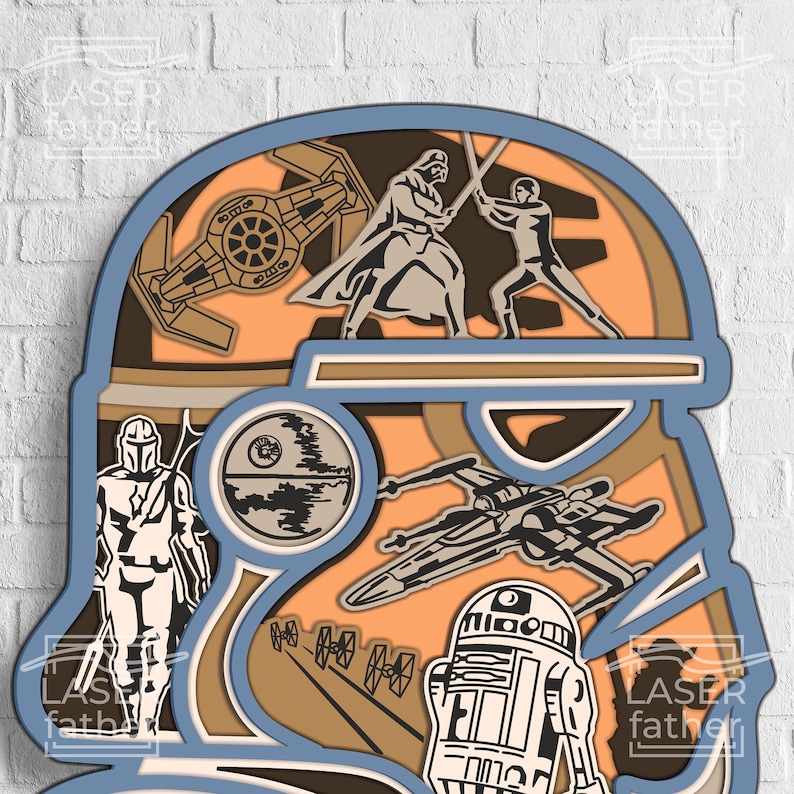 Stormtrooper SVG, Star Wars DXF, Cricut Projects, 3D Wood Laser Cut ...