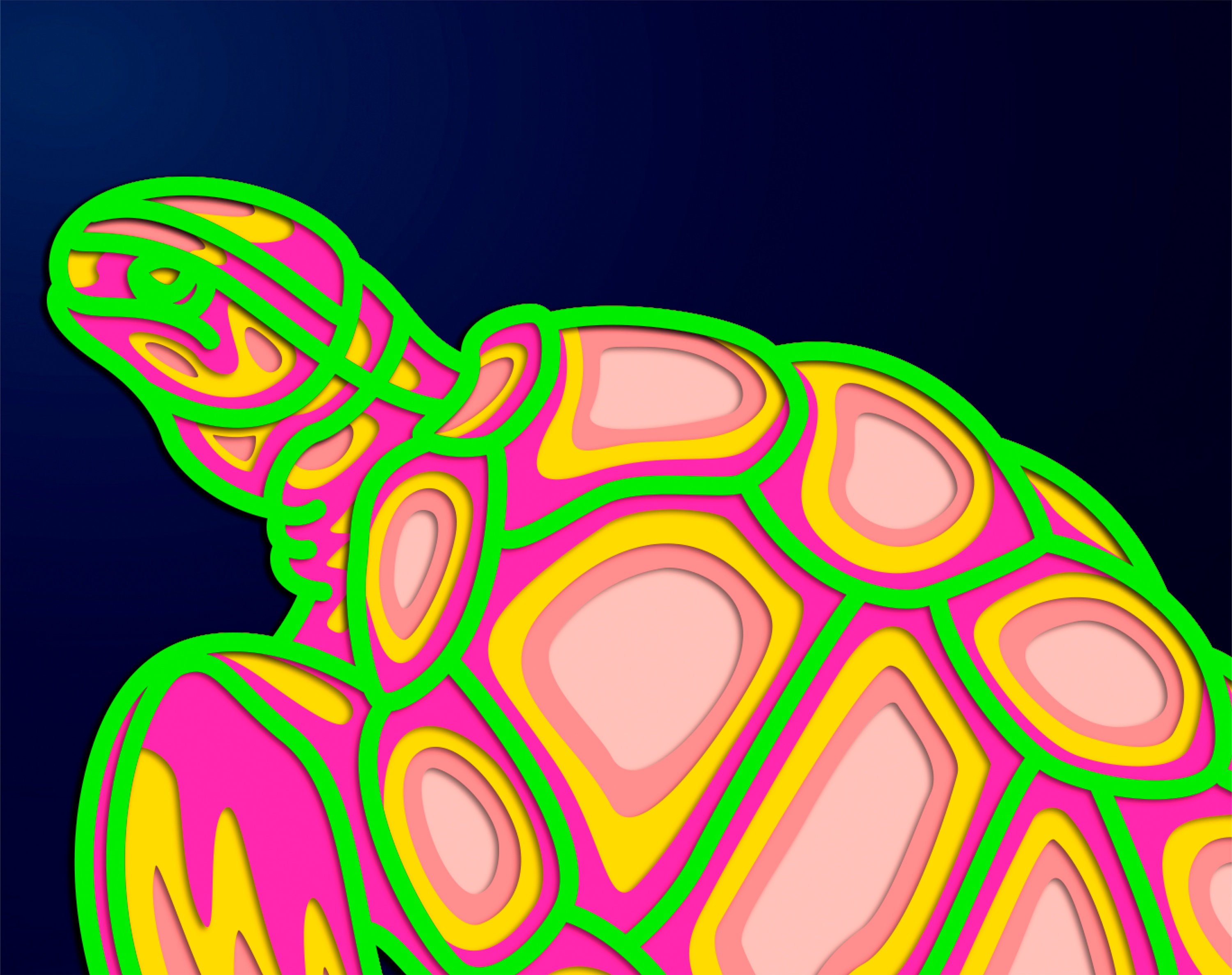 3D Multilayer Turtle SVG File, Instant Download Files Png Ai Cdr Dxf Dwg Eps, Turtle Art, Craft ...