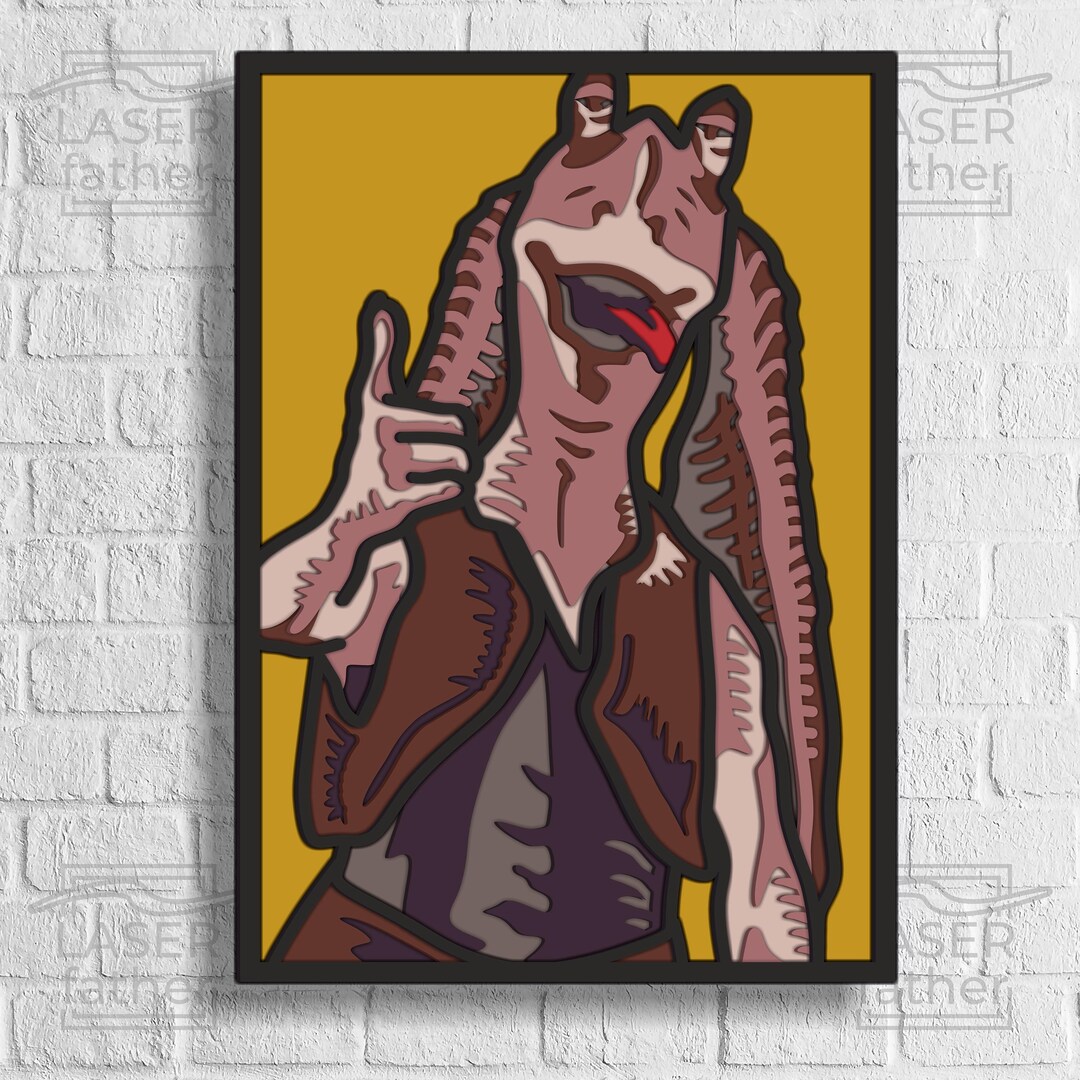 Jar Jar Binks SVG, Star Wars Laser Cut File, Instant Digital Download ...