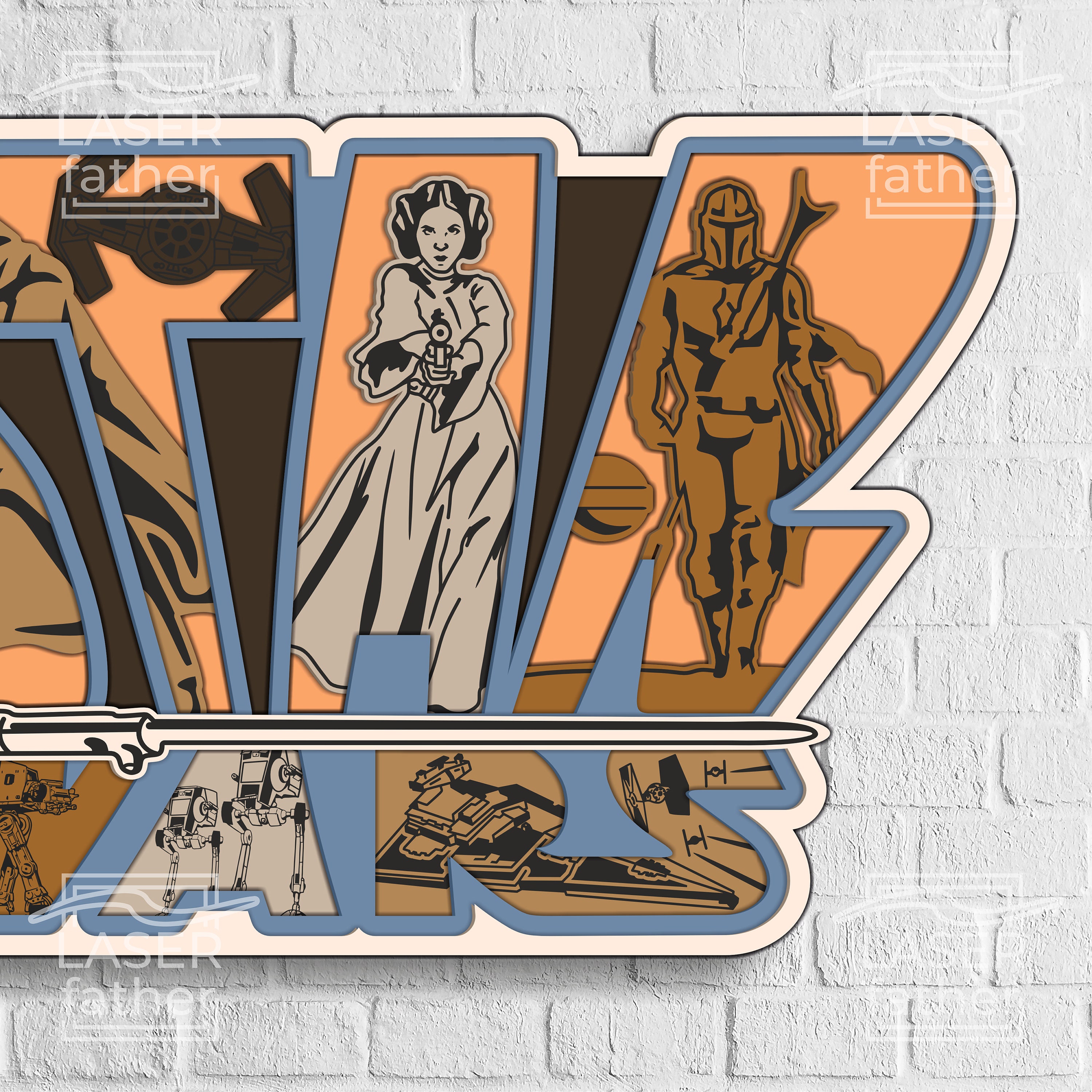 Star Wars SVG Files, Laser Cutting Templates, Plywood Multilayer Design ...