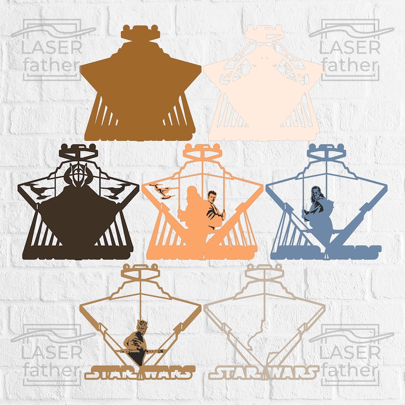 Star Wars Characters SVG, Wood Laser Cutting, Darth Maul SVG, Layered ...