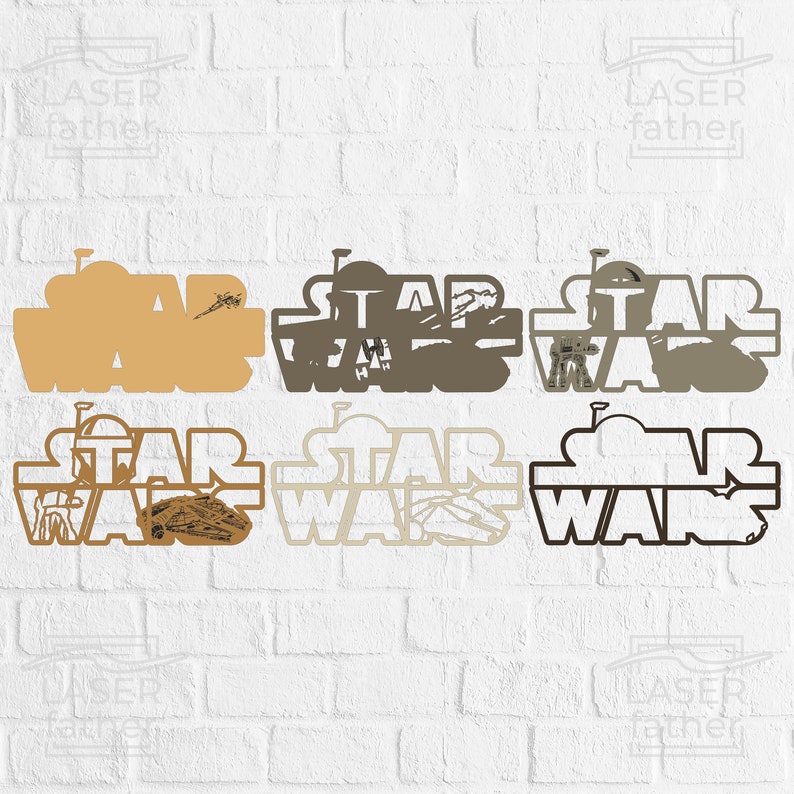 Star Wars Laser Cut Files, Layered SVG for Cricut, Instant Download ...