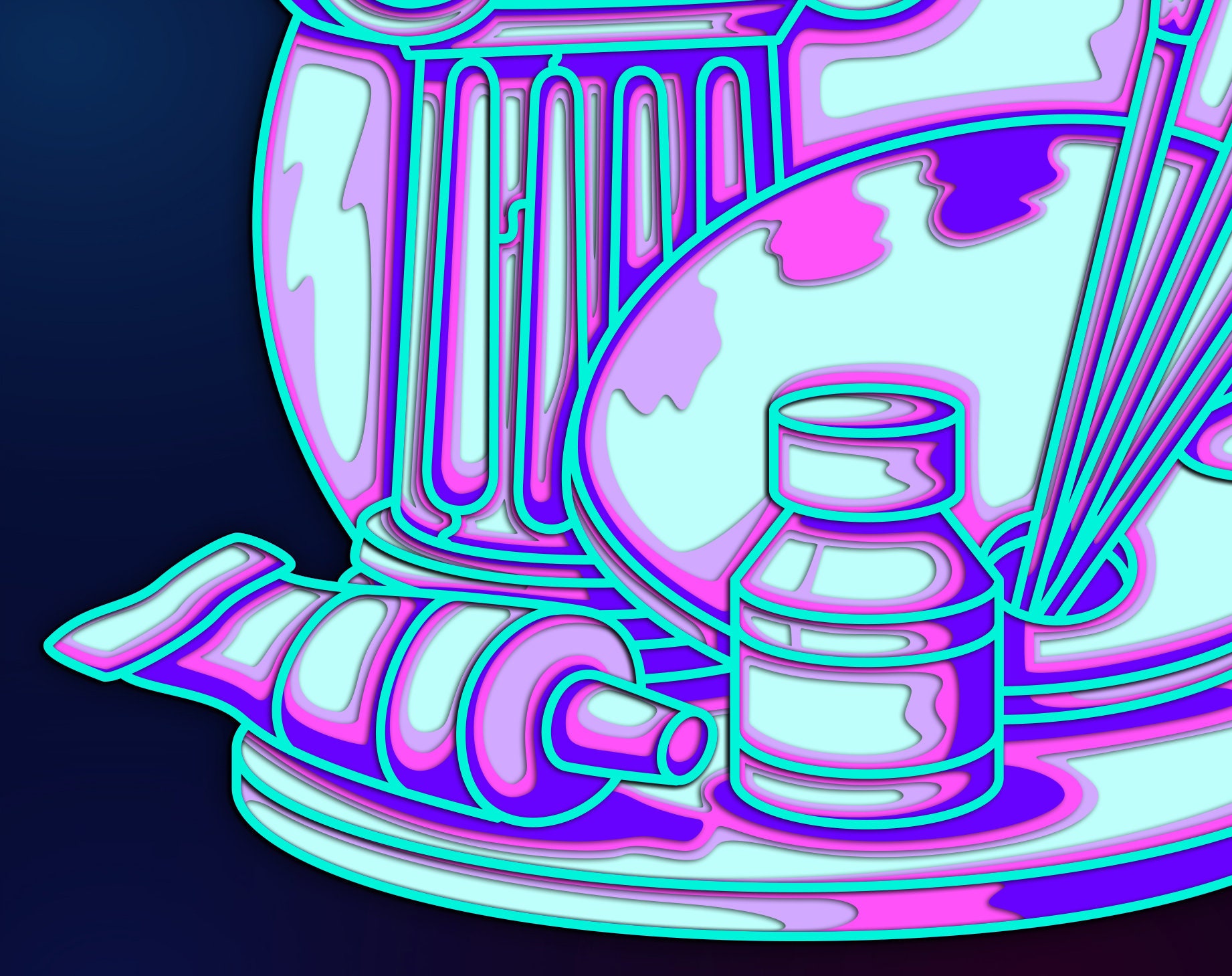 Painting 3D Multilayer SVG File Digital Download Files Png Ai - Etsy