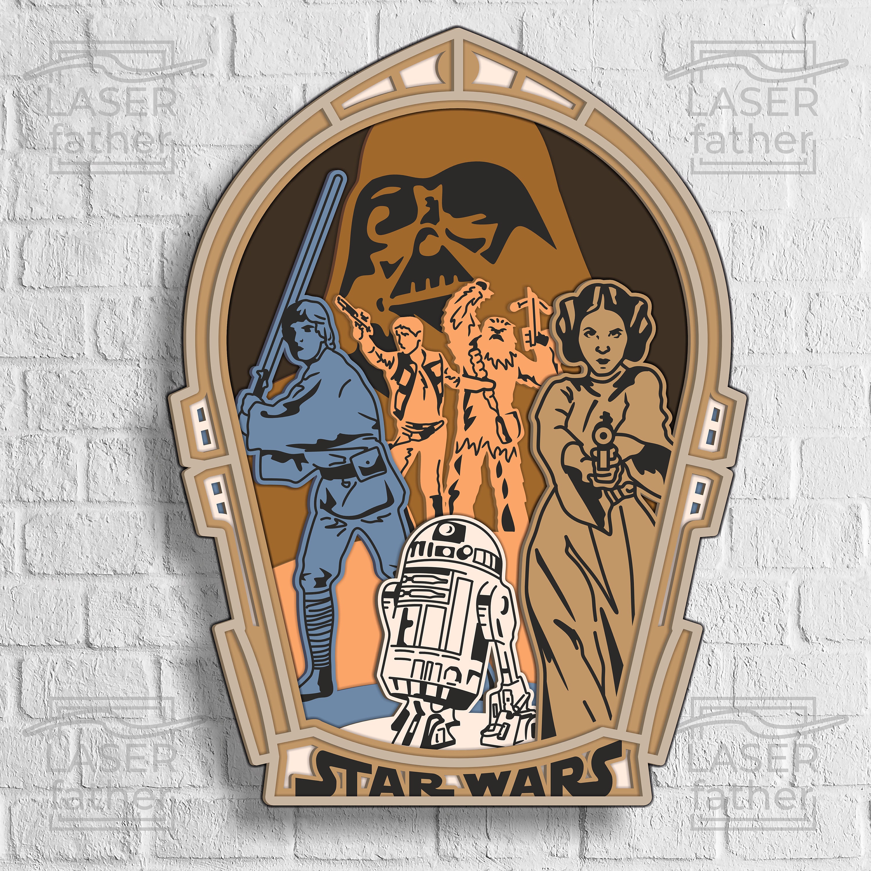 C3PO SVG, Star Wars Layered, Laser Cut Templates, Cricut Paper Craft ...