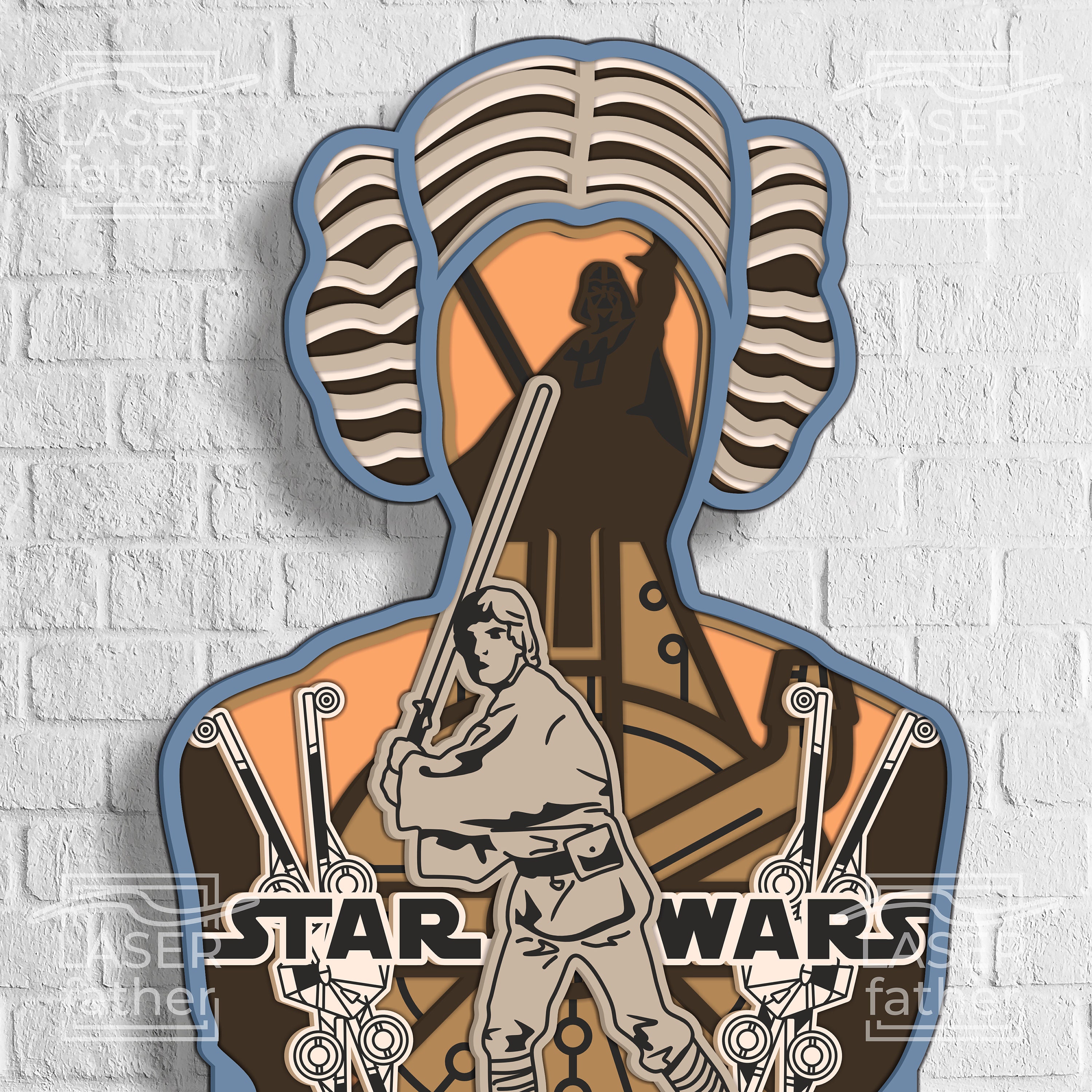 Princess Leia SVG, Luke Skywalker SVG, Star Wars Design, Laser ...