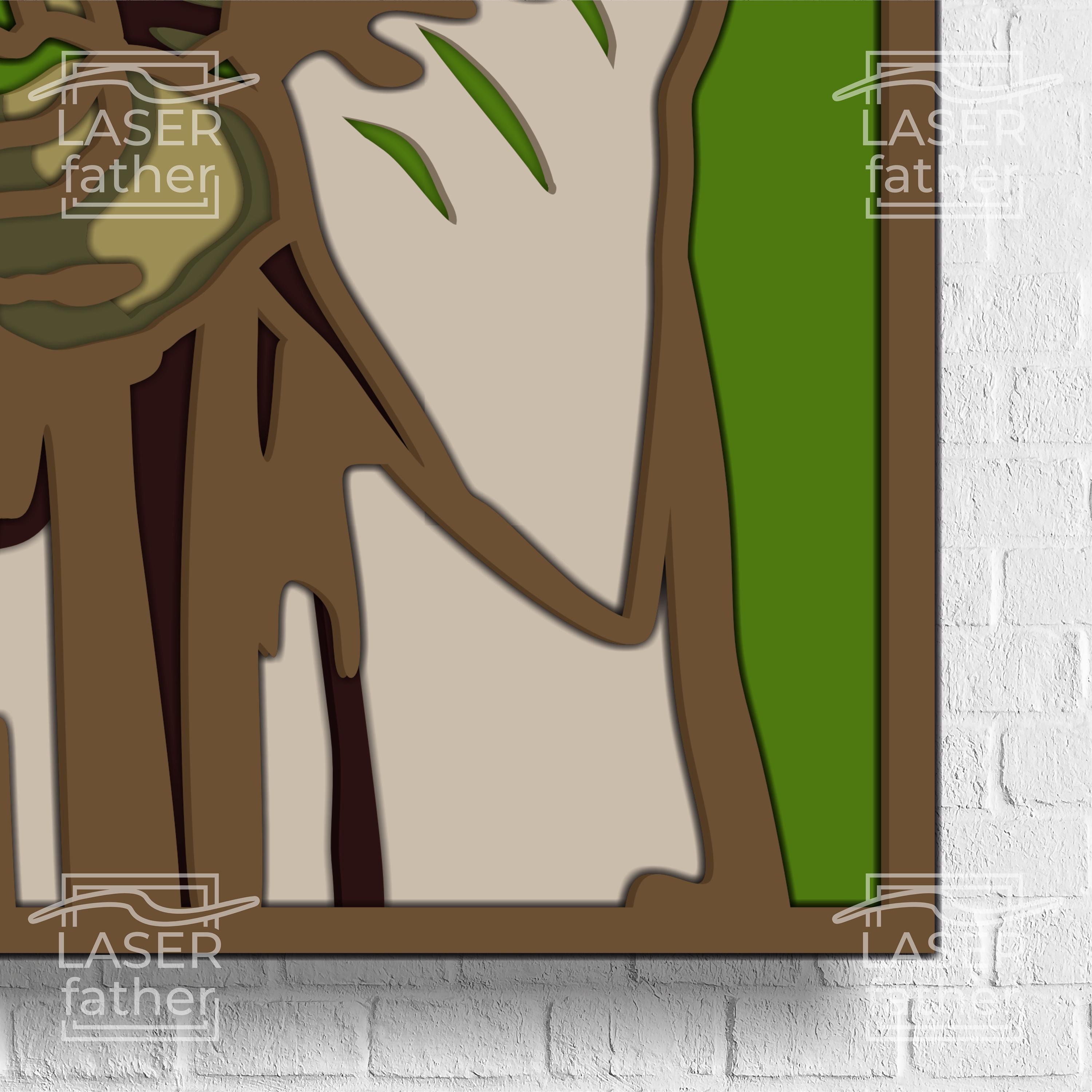 Master Yoda SVG, Multilayered Laser Cut, Star Wars Shadow Box, Vector ...