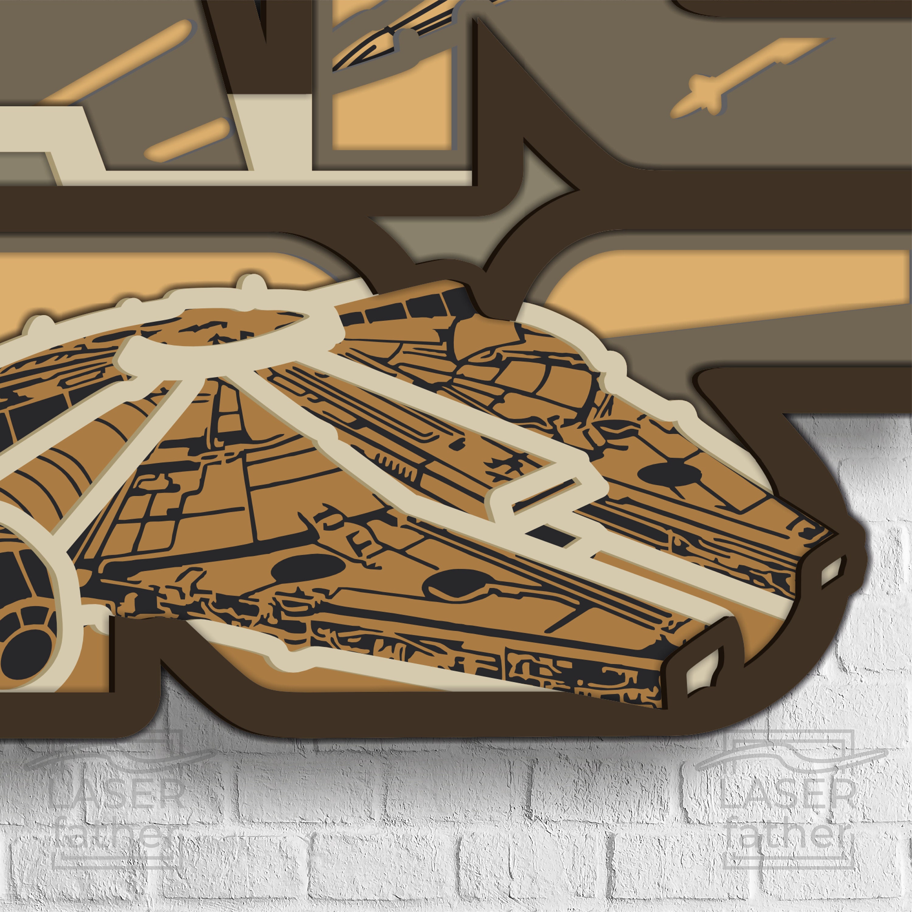 Star Wars Laser Cut Files, Layered SVG for Cricut, Instant Download ...