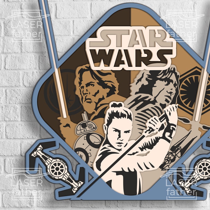 Star Wars SVG, Plywood Laser Cut, CNC Plasma Files, Layered Design ...