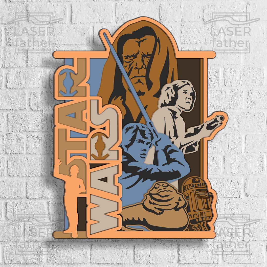 Star Wars Engraving, Laser Cut Templates, Plywood Cutouts, 3D Cricut ...