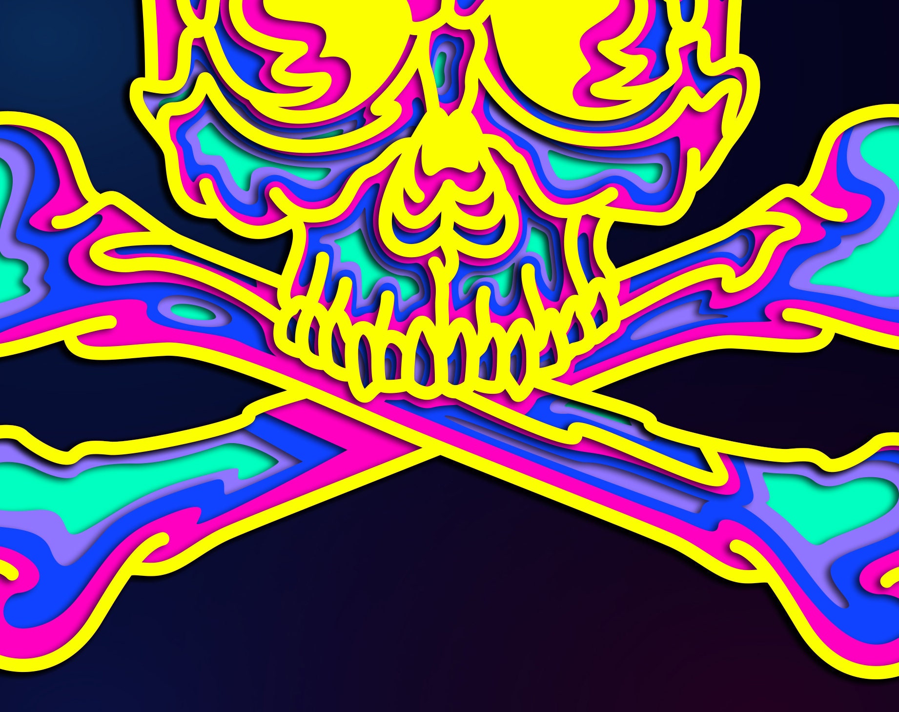 3D Skull SVG Layered Design, Instant Download Files Png Ai Cdr Dxf Dwg ...