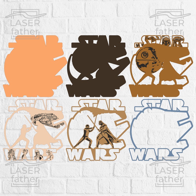 Luke Skywalker SVG, Darth Vader DXF, Laser Ready Files, Star Wars ...
