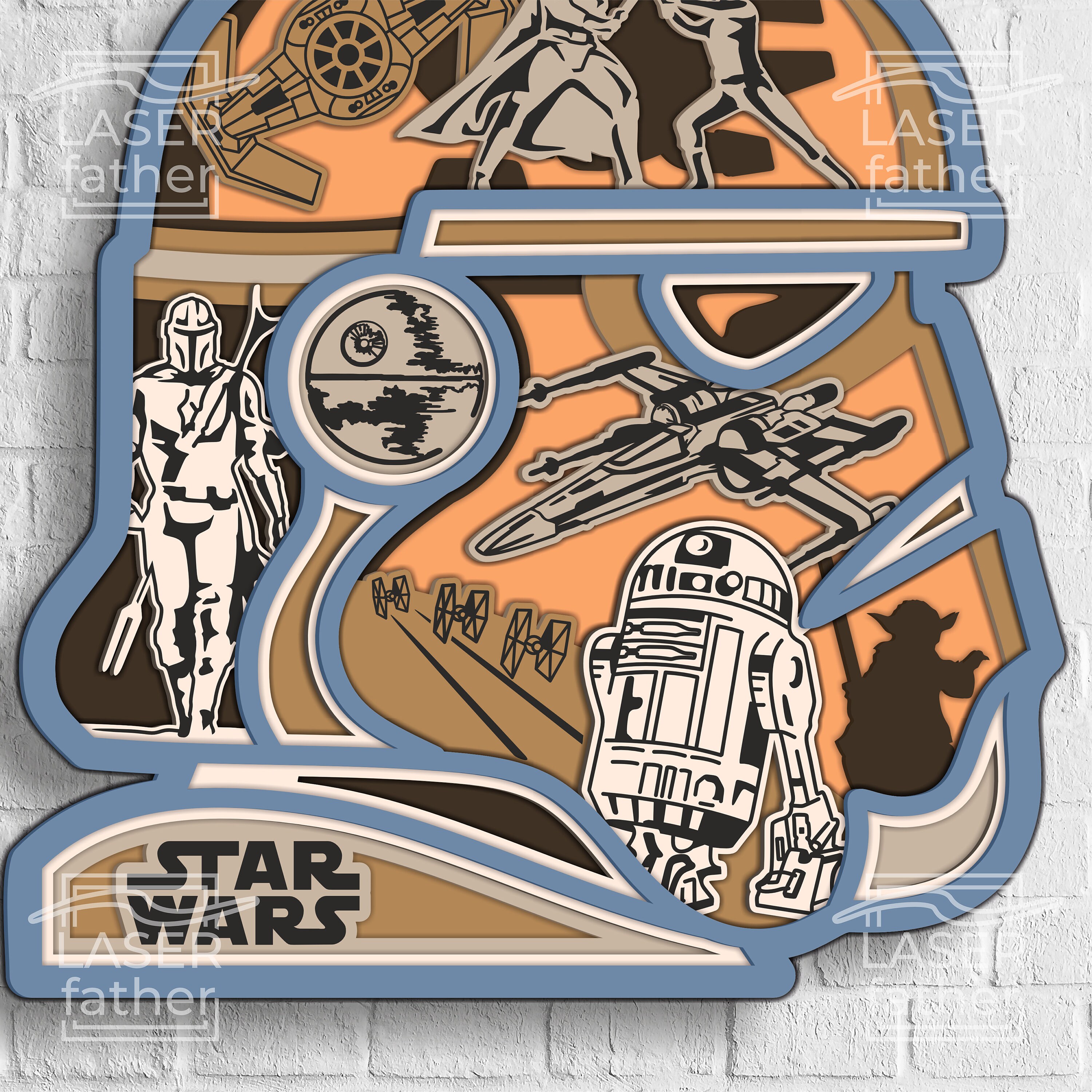 Stormtrooper SVG, Star Wars DXF, Cricut Projects, 3D Wood Laser Cut ...