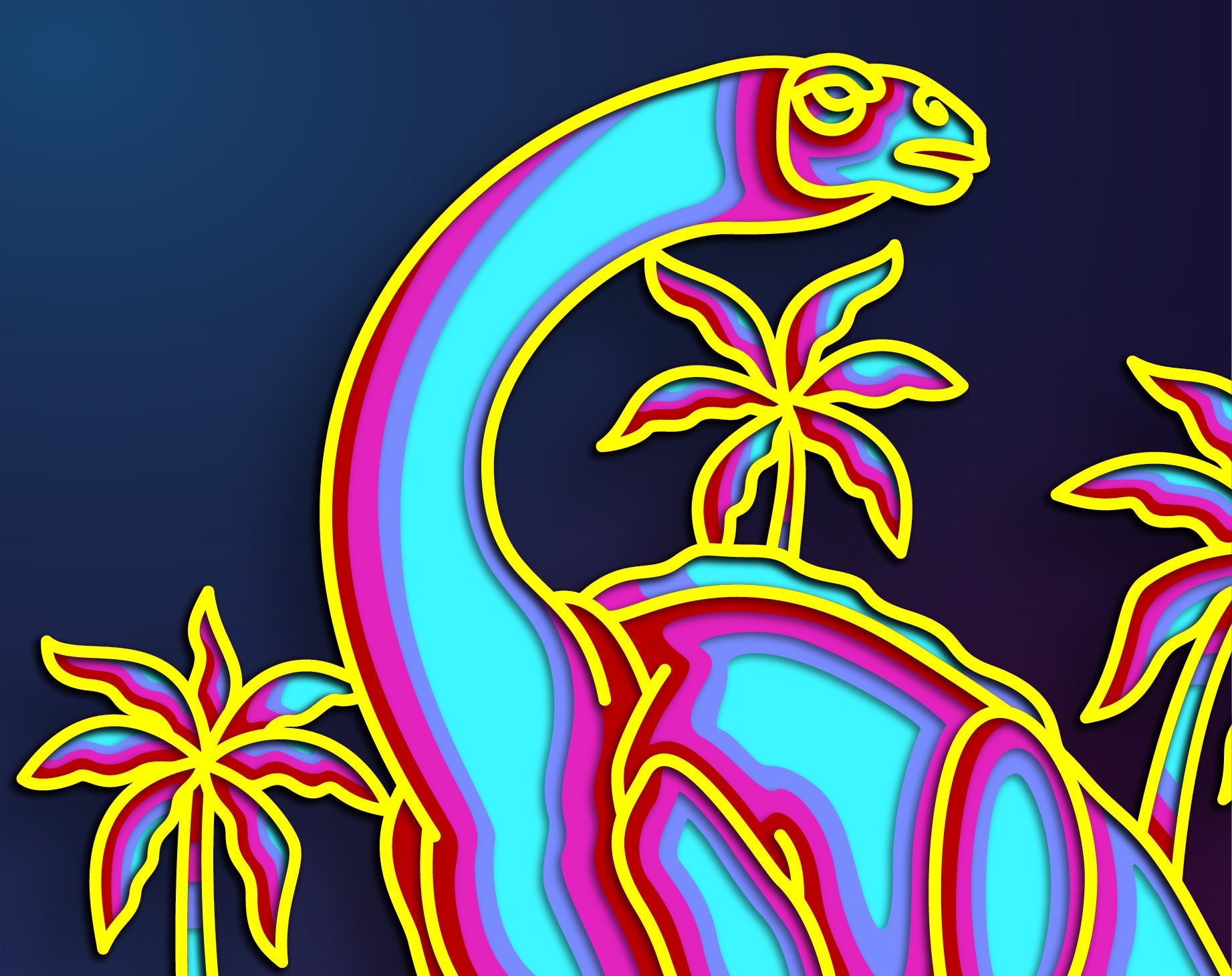 3D Dinosaur Multilayered SVG File, Instant Download Files Png Ai Cdr ...