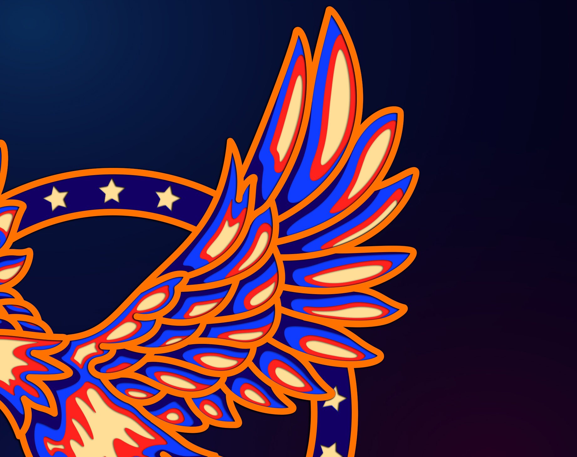 3D Eagle Layers SVG File Instant Download Files Png Ai Cdr - Etsy