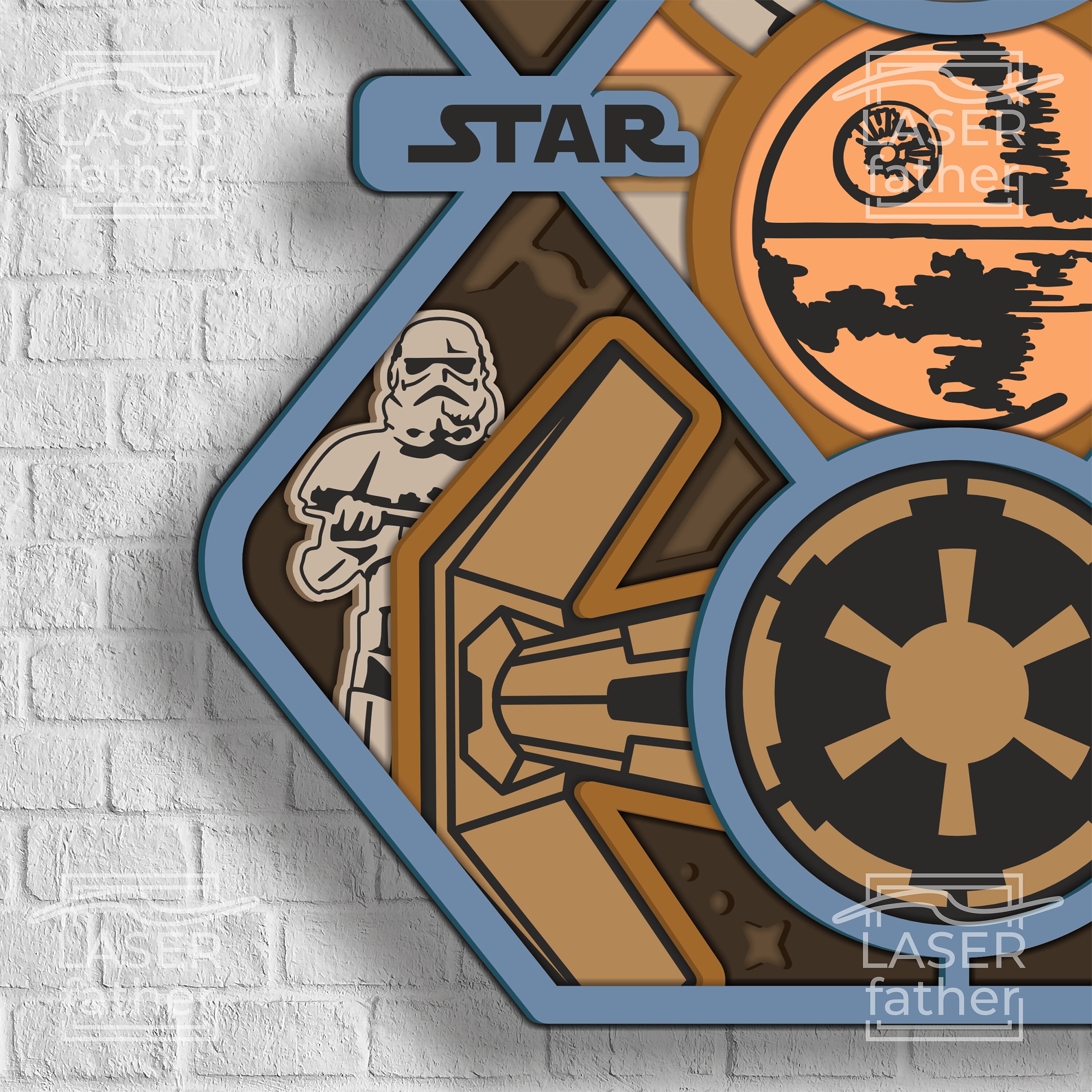 Jedi Order, Sith Empire, Multilayer SVG, Laser Cut Design, Star Wars ...