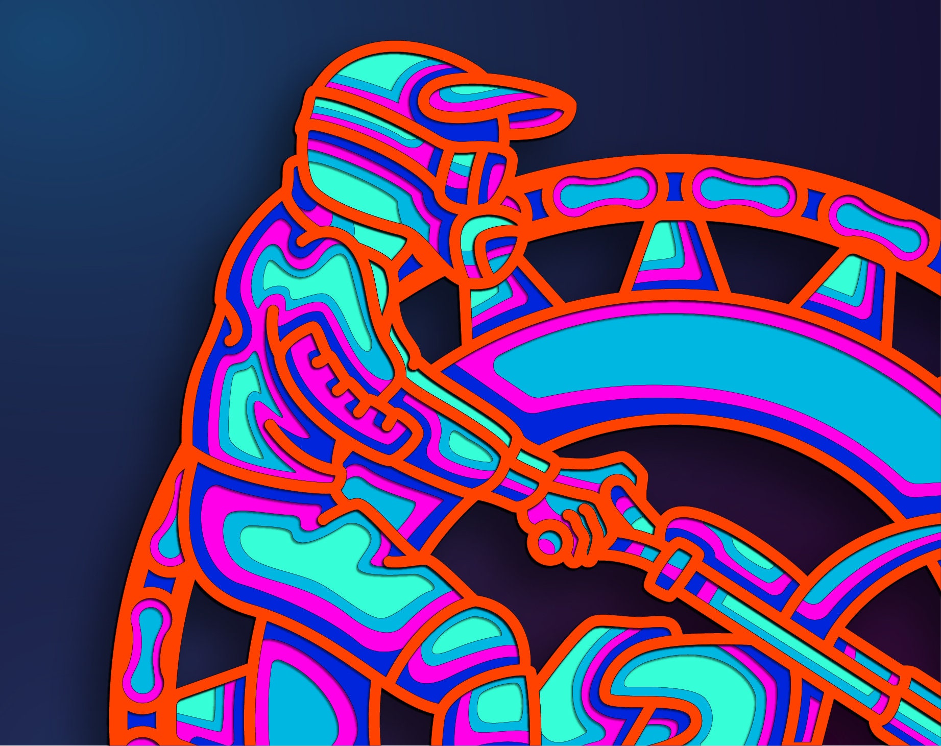 3D Motocross SVG Layered Design, Digital Files Png Ai Cdr Dxf Dwg Eps ...