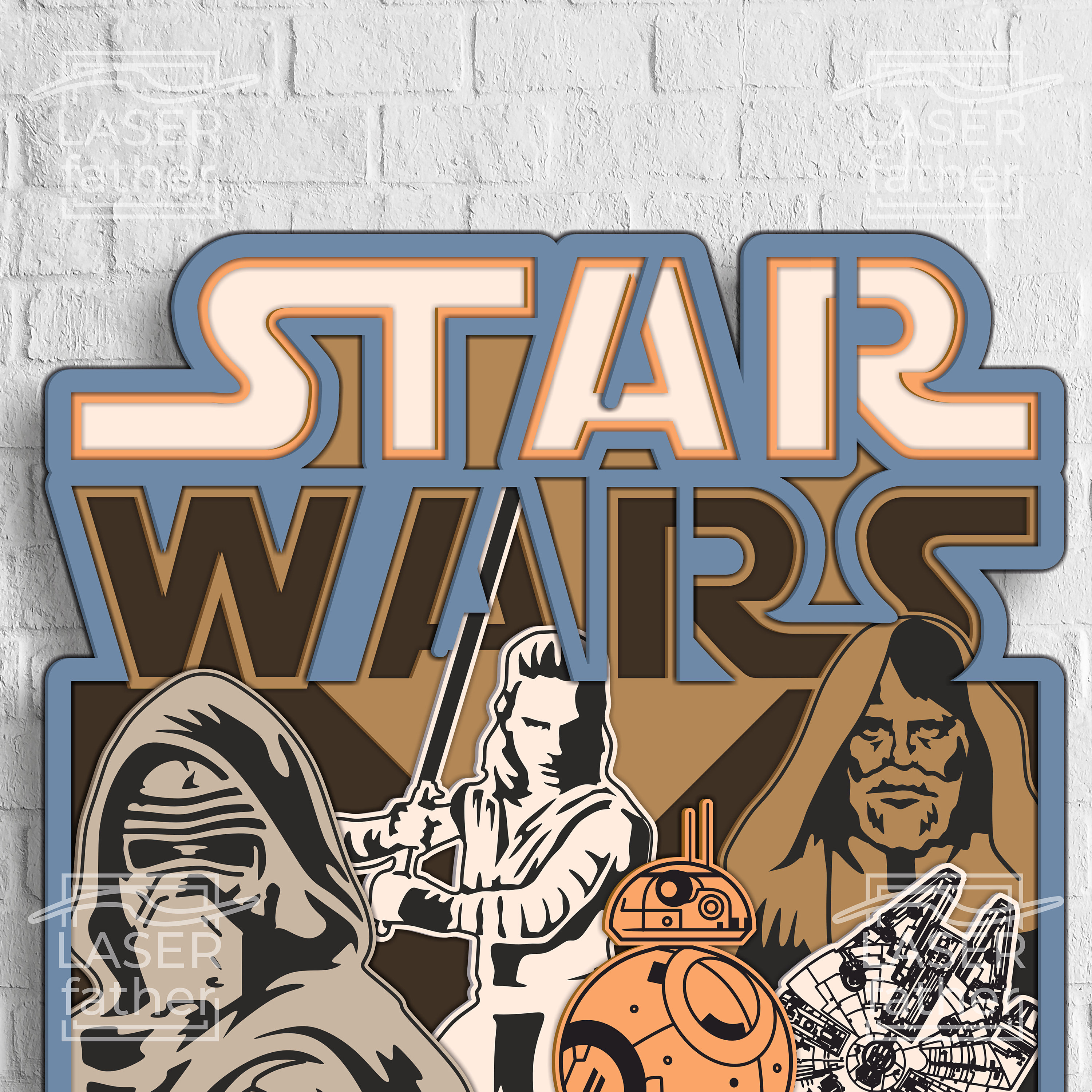 Star Wars SVG, Laser Ready DXF Files, Glowforge Templates, Instant ...