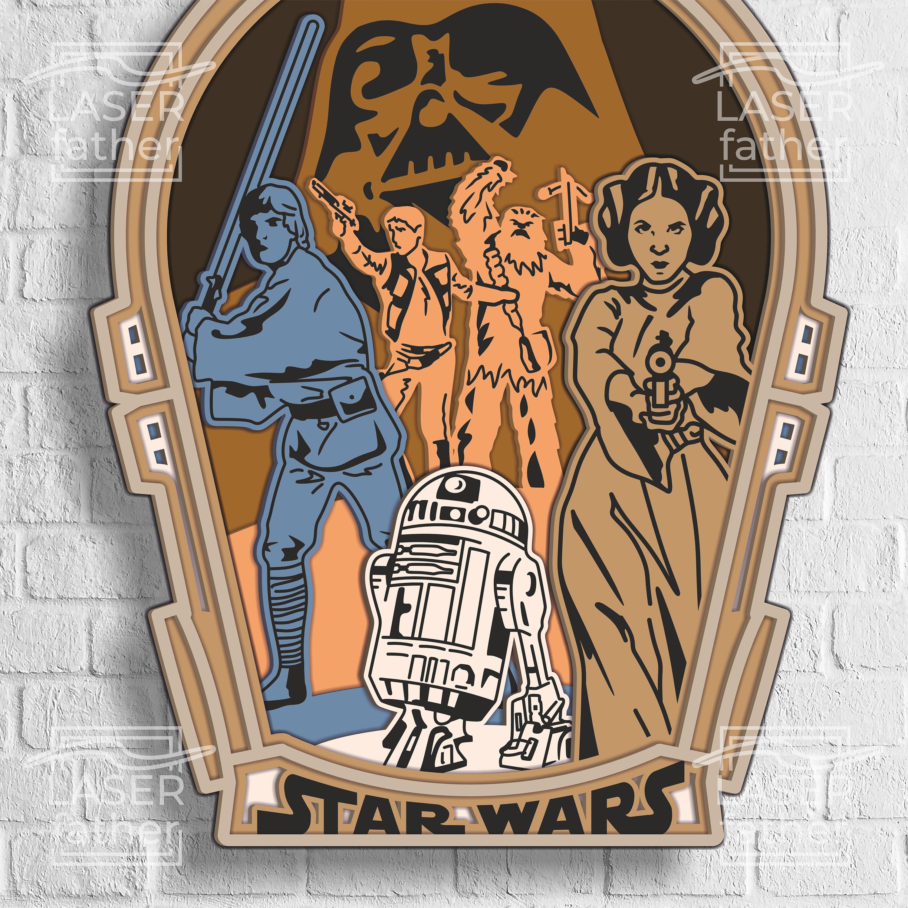 C3PO SVG, Star Wars Layered, Laser Cut Templates, Cricut Paper Craft ...