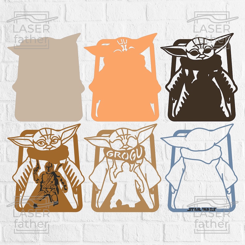 Grogu SVG, Laser Cutting Templates, Baby Yoda, Mandalorian SVG, Star ...