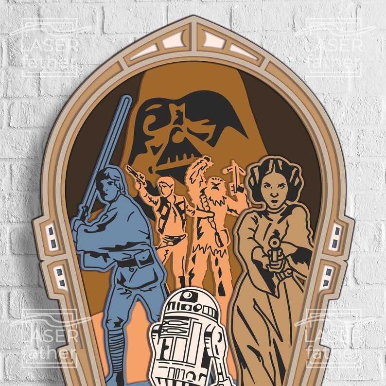 C3PO SVG, Star Wars Layered, Laser Cut Templates, Cricut Paper Craft ...