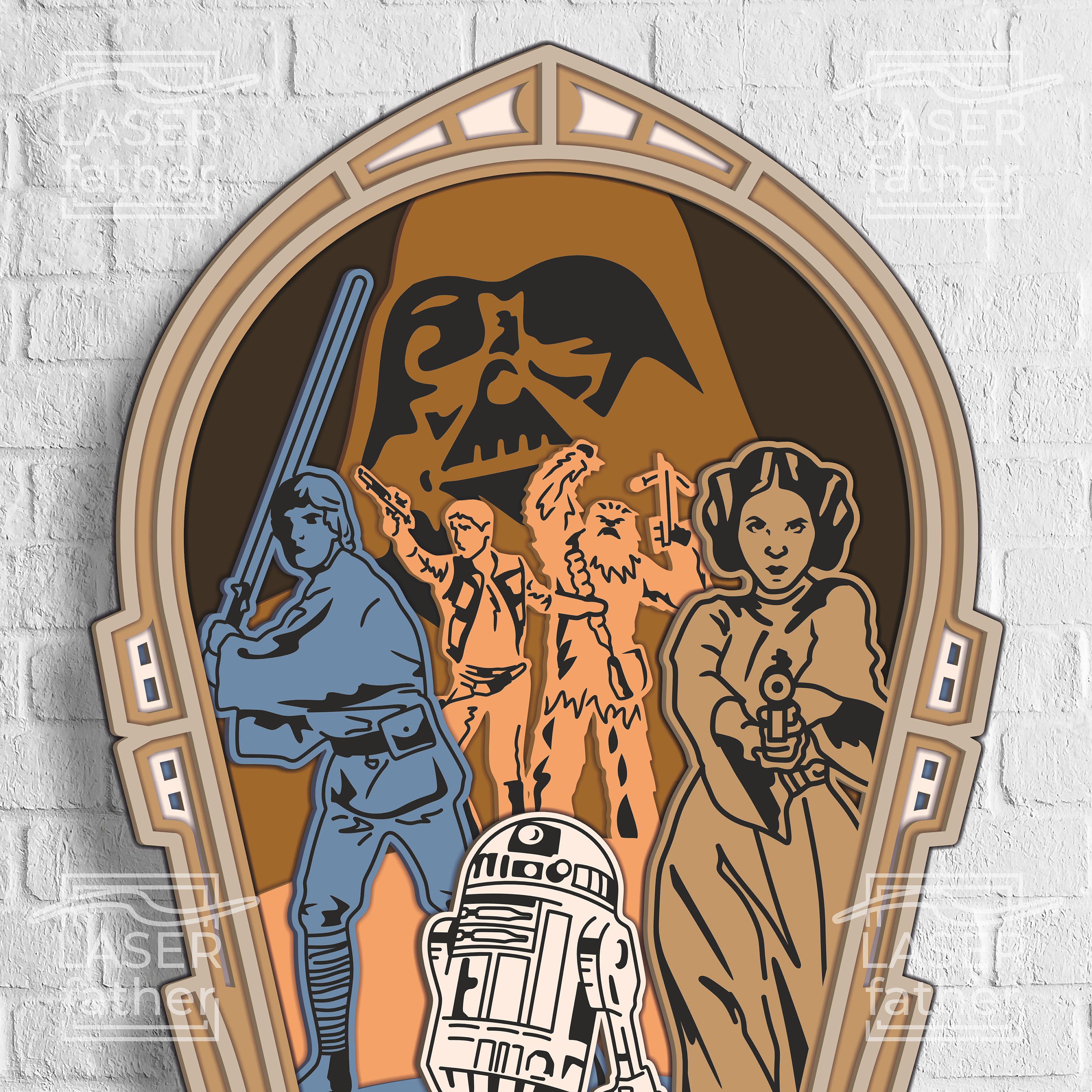 C3PO SVG, Star Wars Layered, Laser Cut Templates, Cricut Paper Craft ...