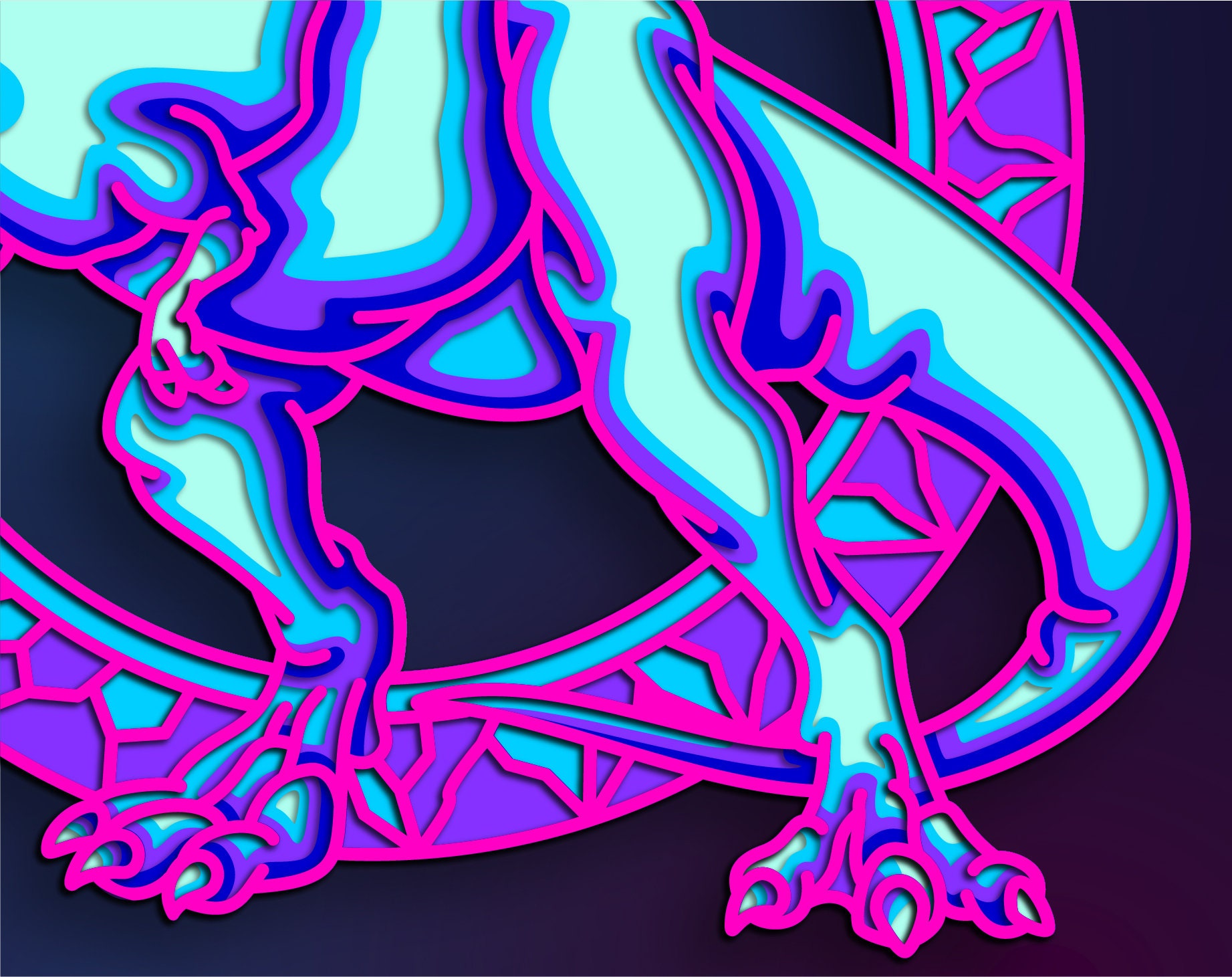 3D Dinosaur Multilayered SVG File, Instant Download Files Png Ai Cdr ...