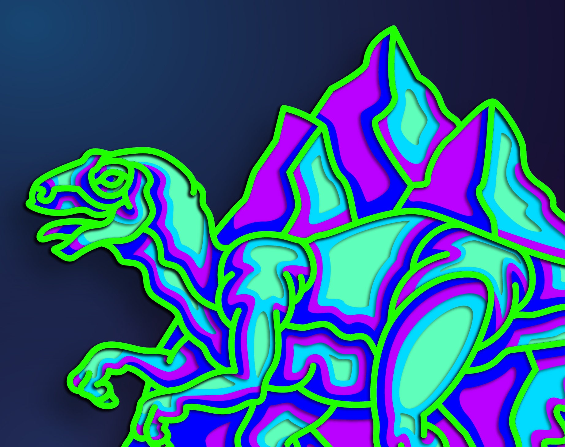 Dinosaur 3D Layered SVG Laser Cut File, Digital Download Files Png Ai ...