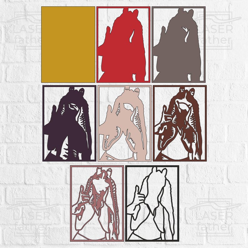 Jar Jar Binks SVG, Star Wars Laser Cut File, Instant Digital Download ...