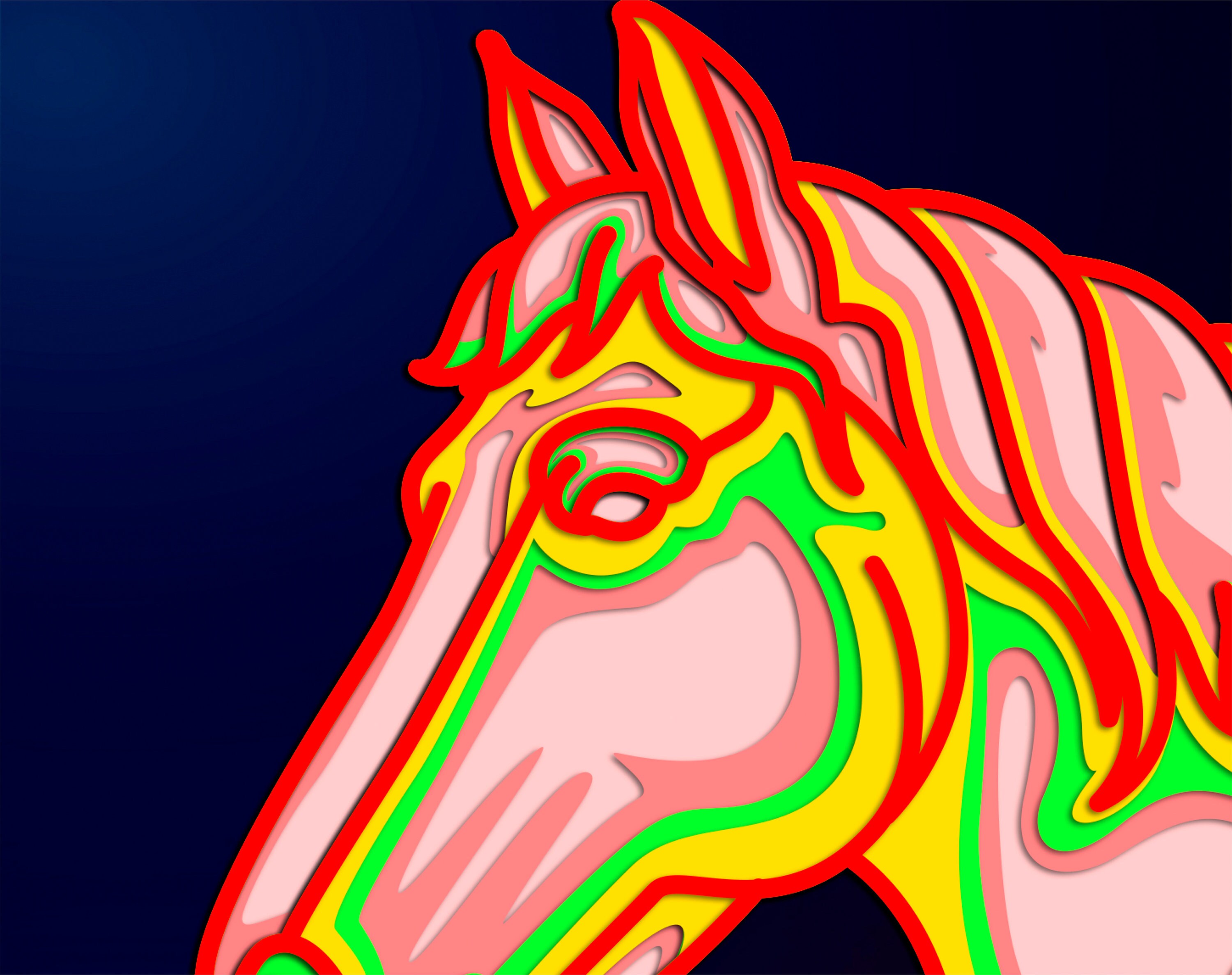 Horse SVG Layers 3D File Instant Download Files Png Ai Cdr - Etsy
