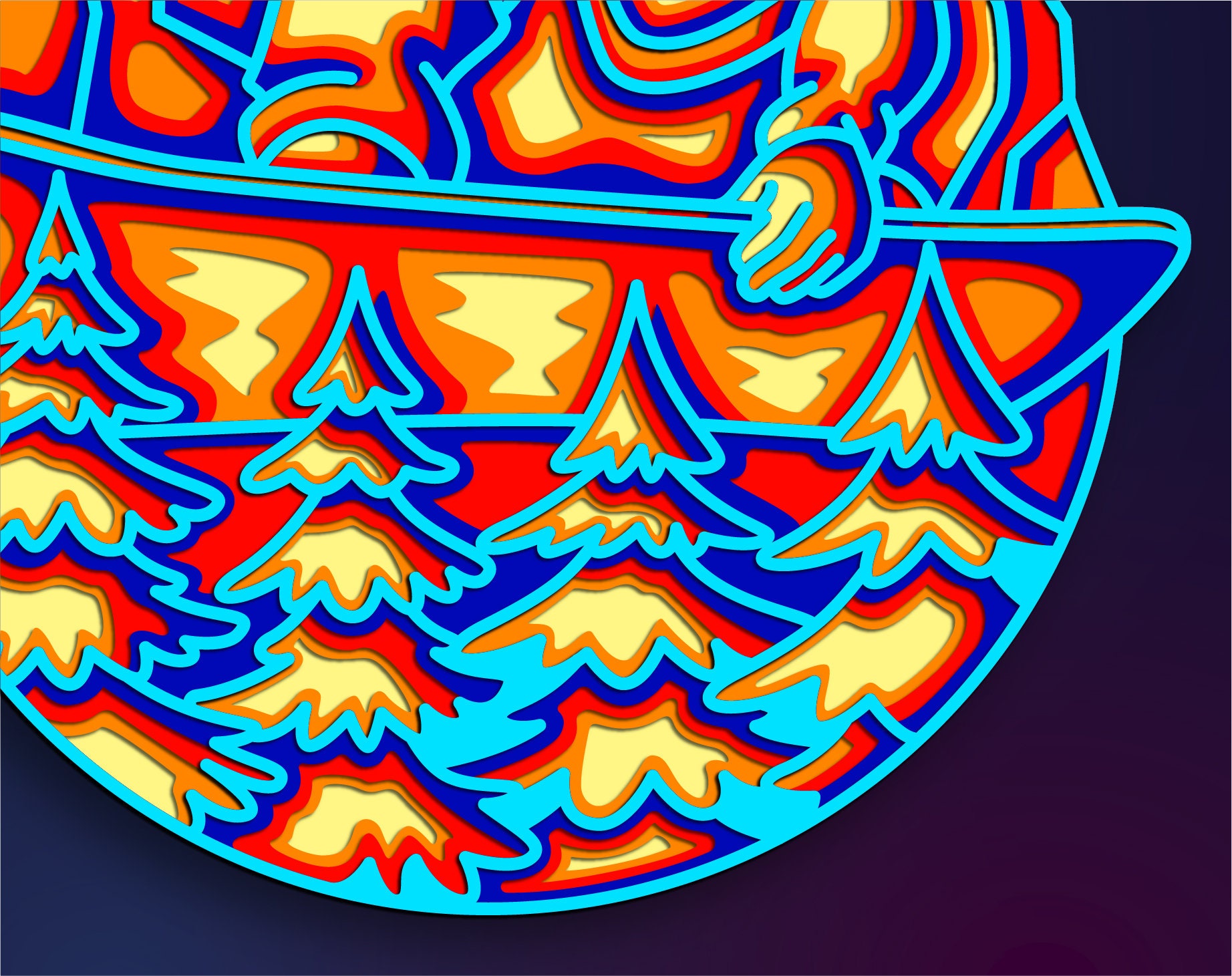 3D Snowboard SVG Layered Design, Digital Files Png Ai Cdr Dxf Dwg Eps ...