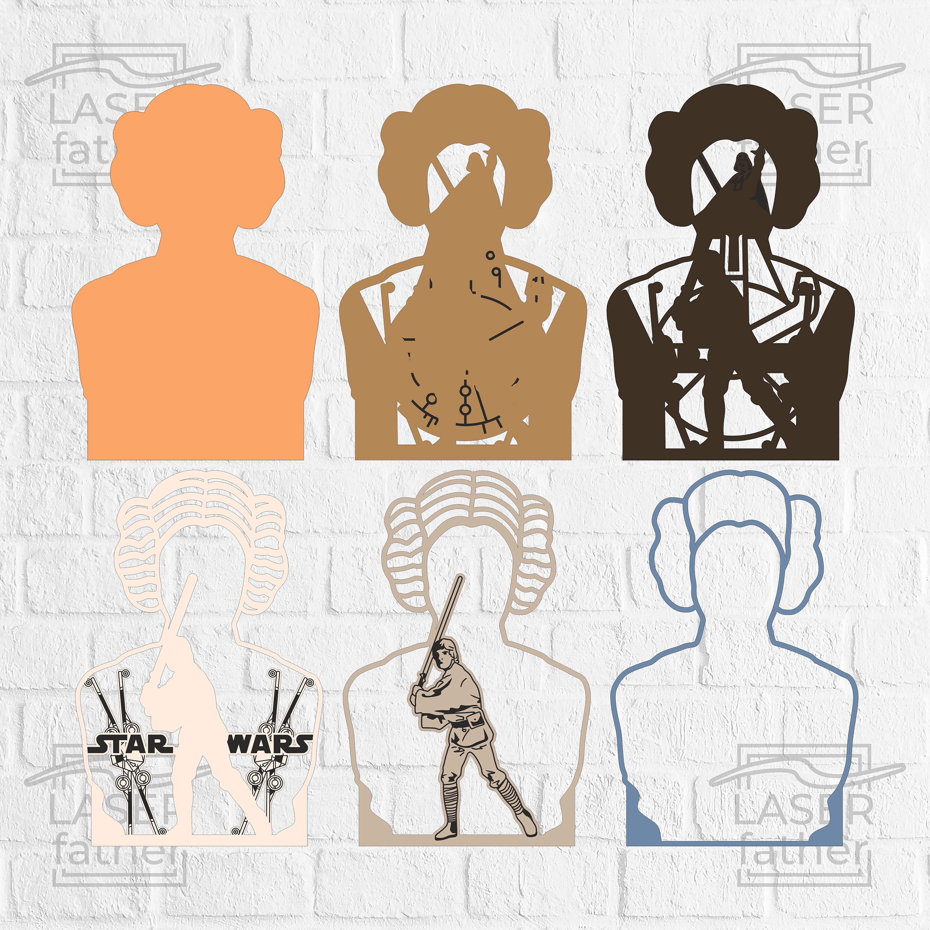 Princess Leia SVG, Luke Skywalker SVG, Star Wars Design, Laser ...