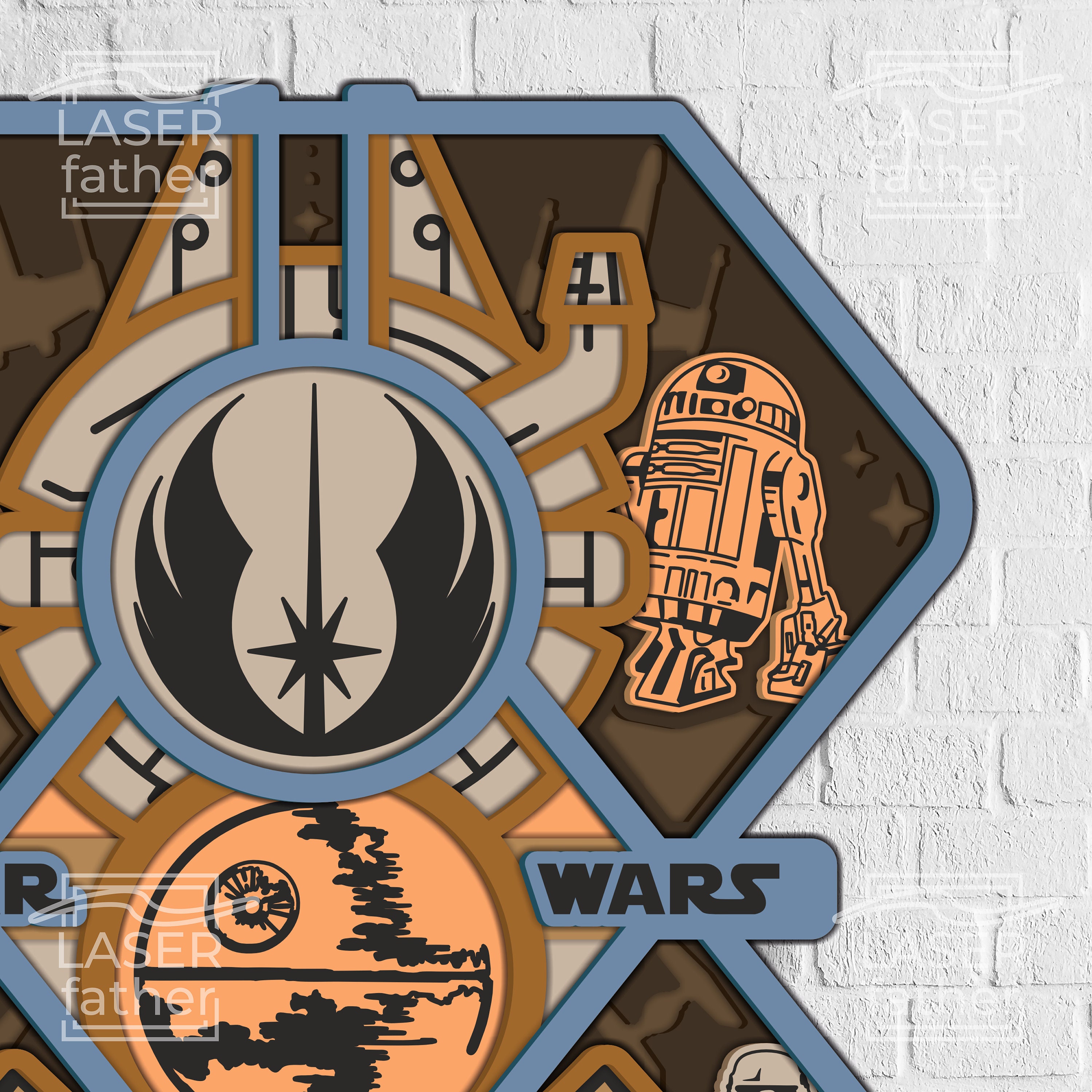 Jedi Order, Sith Empire, Multilayer SVG, Laser Cut Design, Star Wars ...