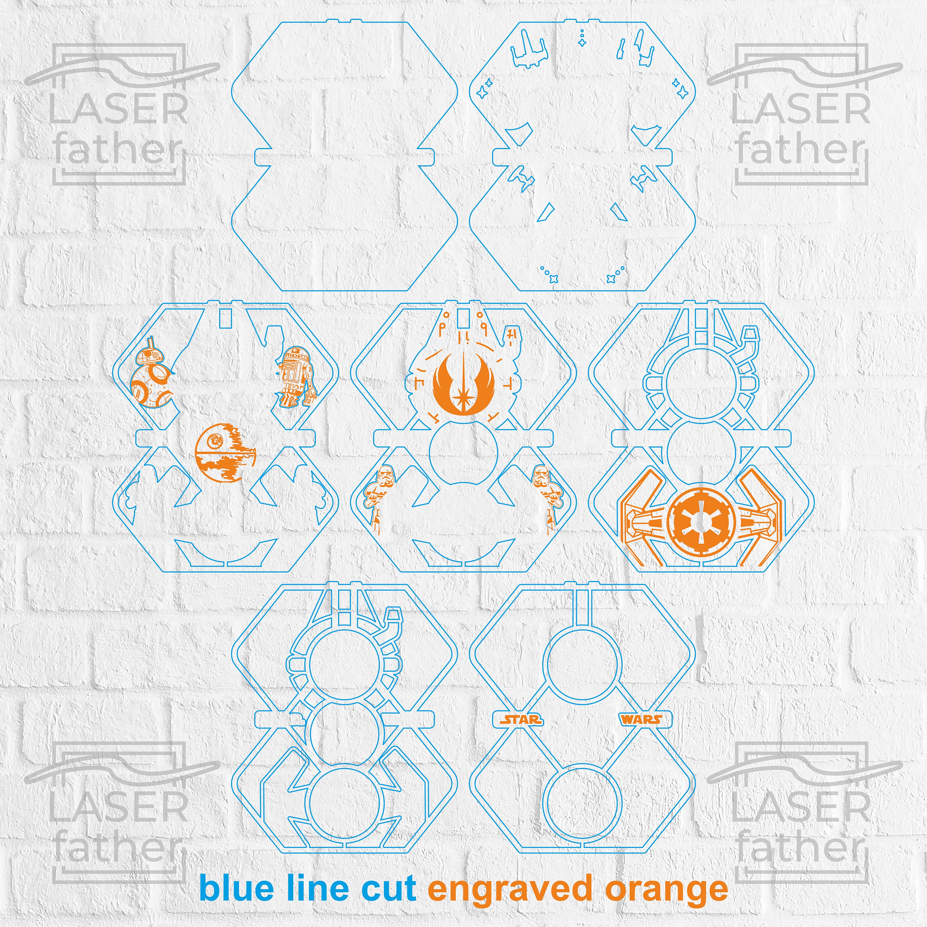 Jedi Order, Sith Empire, Multilayer SVG, Laser Cut Design, Star Wars ...