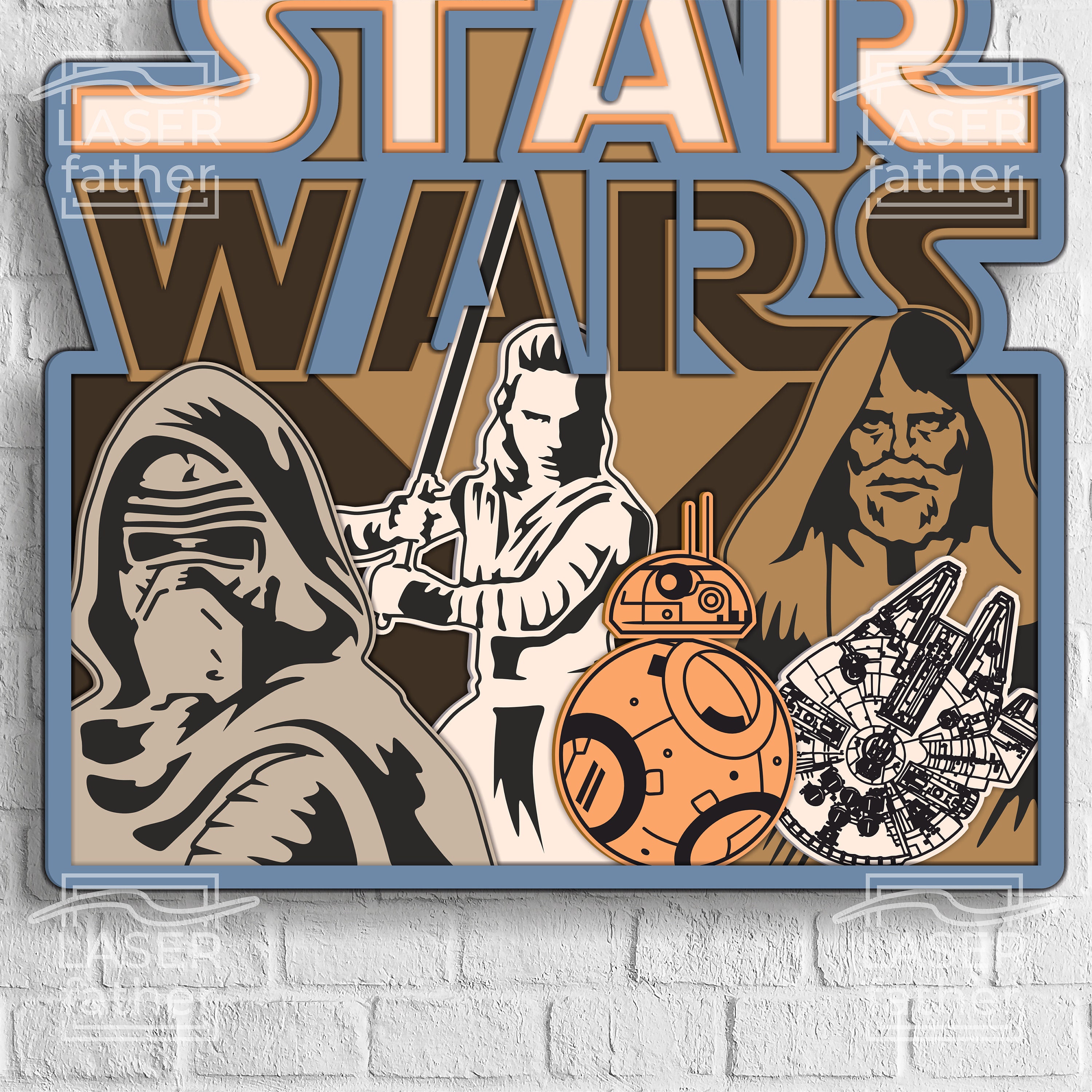 Star Wars SVG, Laser Ready DXF Files, Glowforge Templates, Instant ...