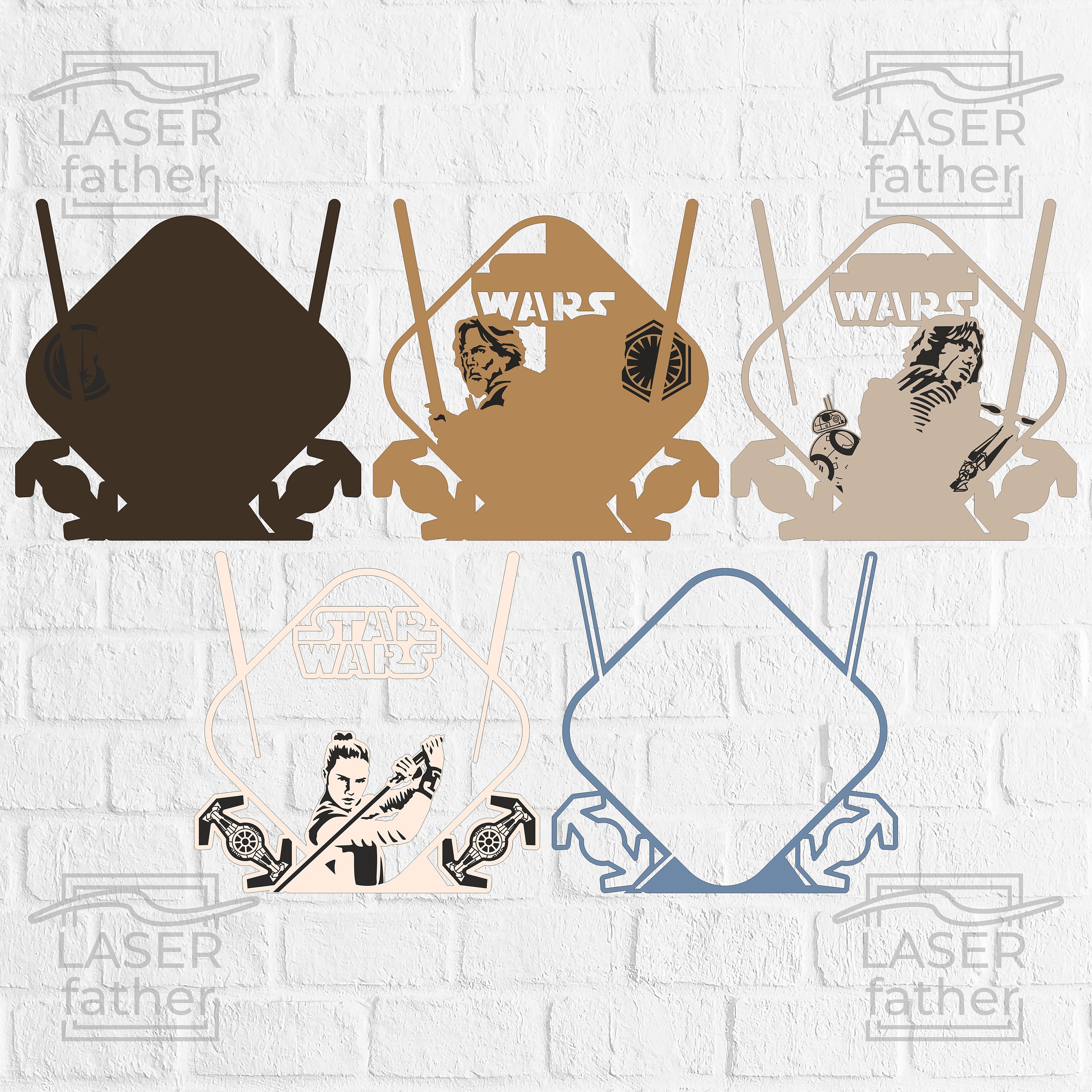 Star Wars SVG, Plywood Laser Cut, CNC Plasma Files, Layered Design ...