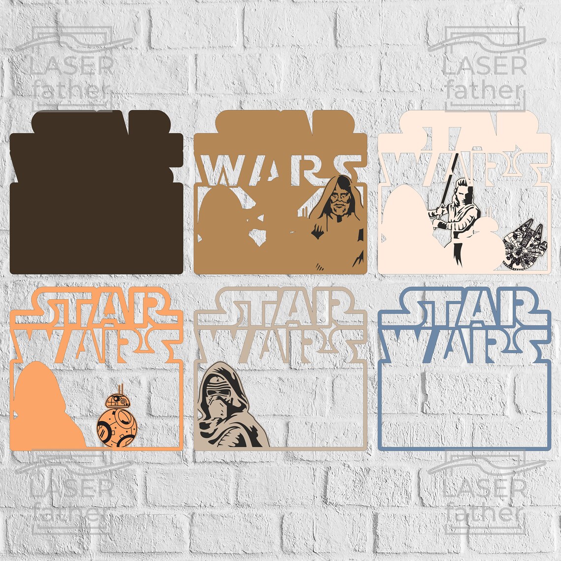 Star Wars SVG, Laser Ready DXF Files, Glowforge Templates, Instant ...