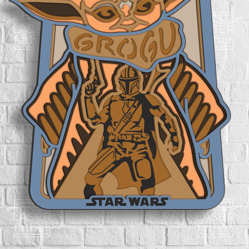 Grogu SVG, Laser Cutting Templates, Baby Yoda, Mandalorian SVG, Star ...