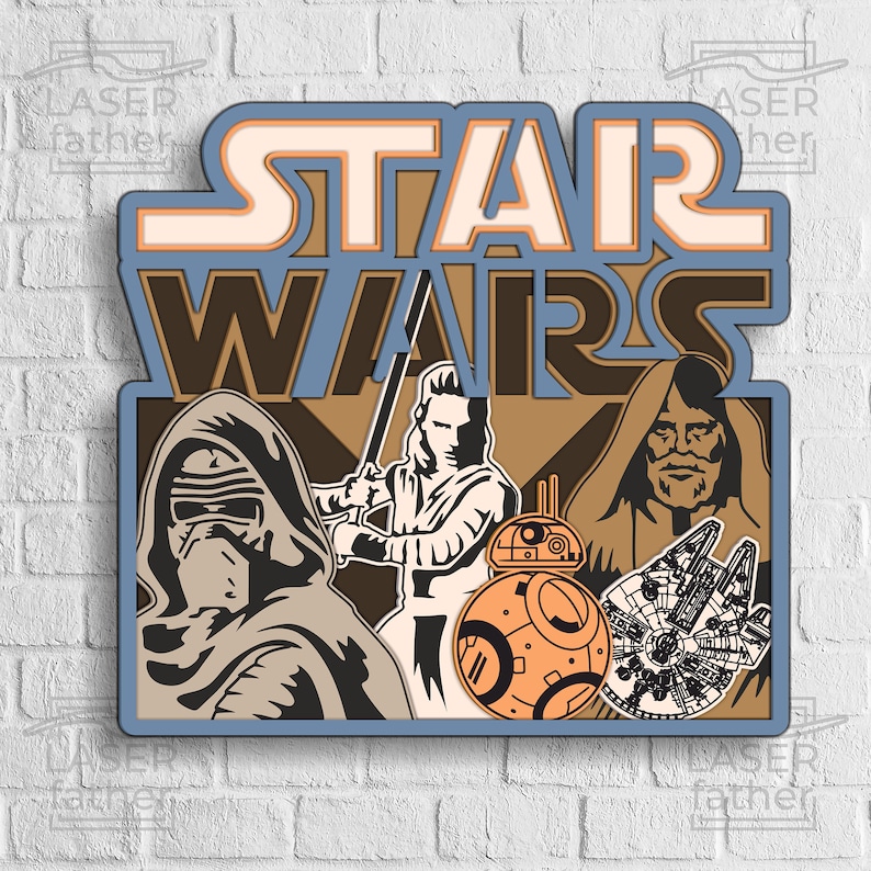 Star Wars SVG, Laser Ready DXF Files, Glowforge Templates, Instant ...
