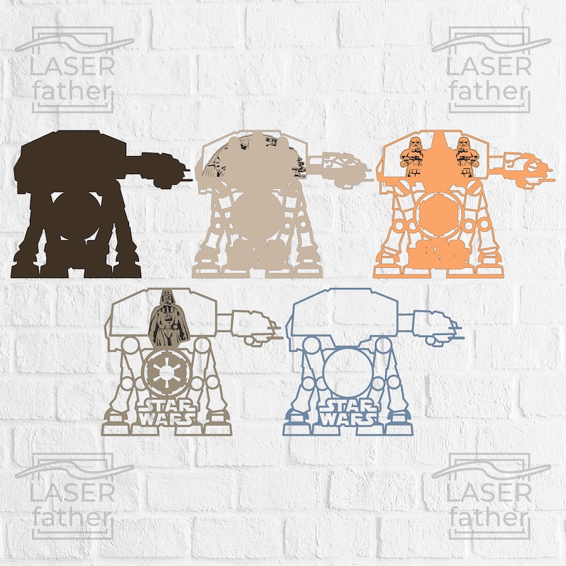 AT-AT Walker SVG, Star Wars Layered, Darth Vader Laser Cut ...