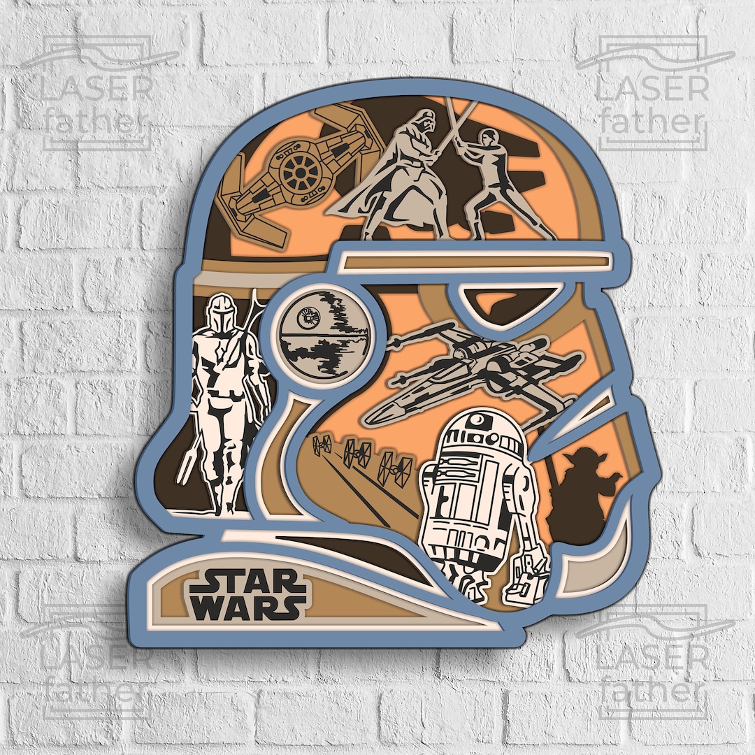 Stormtrooper SVG, Star Wars DXF, Cricut Projects, 3D Wood Laser Cut ...