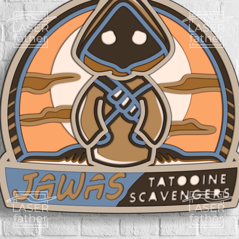 Jawa SVG, Tatooine Scavengers, Laser Ready DXF Files, Star Wars Layered ...